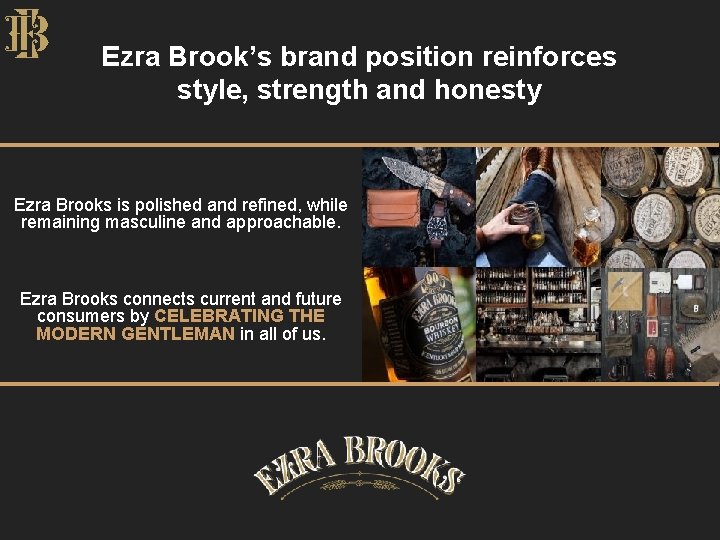 2018 Brand Plan Ezra Brooks brand position reinforces