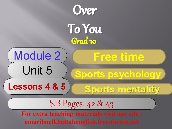 Over To You Grad 10 Module 2 Unit