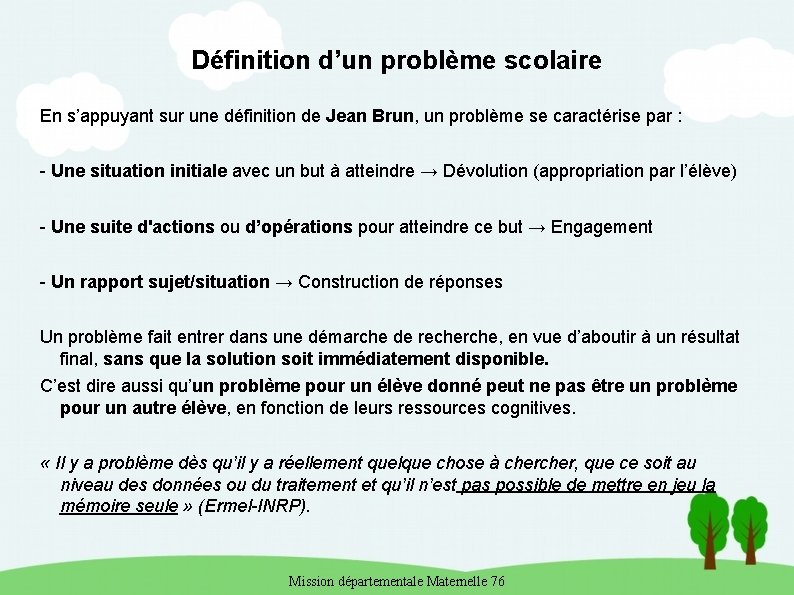 Construire le nombre par la rsolution de problmes