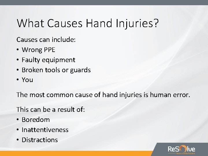 Hand Safety PRESENTED BY Why hand safety 13