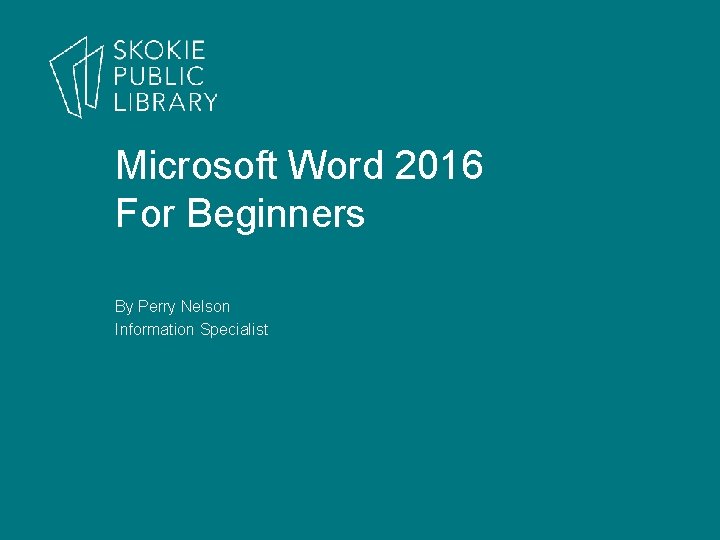 Microsoft Word 2016 For Beginners By Perry Nelson