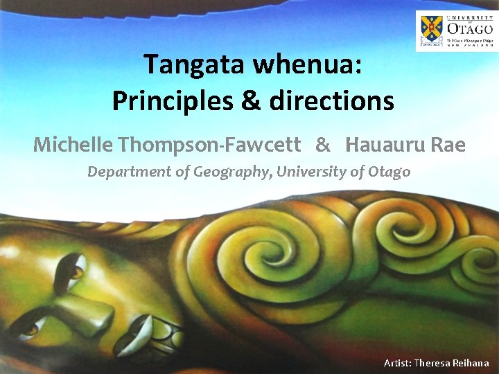 Tangata whenua Principles directions Michelle ThompsonFawcett Hauauru Rae