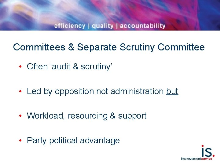 Dundee City Council Member Workshop on Scrutiny Organising
