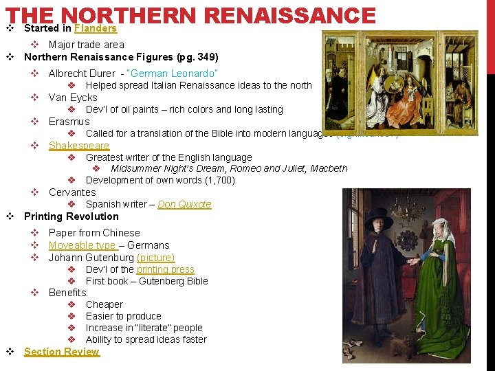 RENAISSANCE AND REFORMATION RENAISSANCE IN ITALY 1300 1400