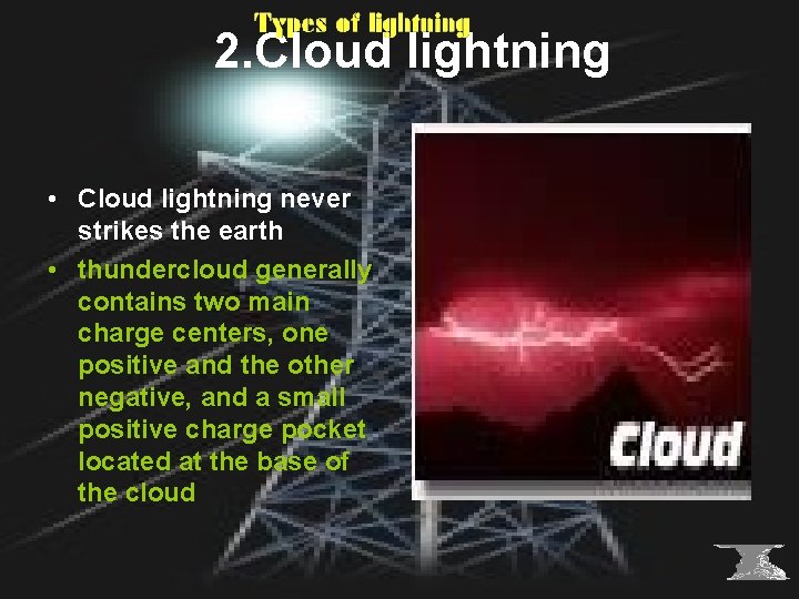 I INTRODUCTION A Types of lightning II LIGHTNING