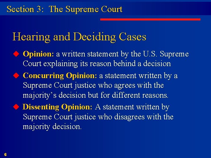 Chapter 7 The Judicial Branch Section 1 Equal