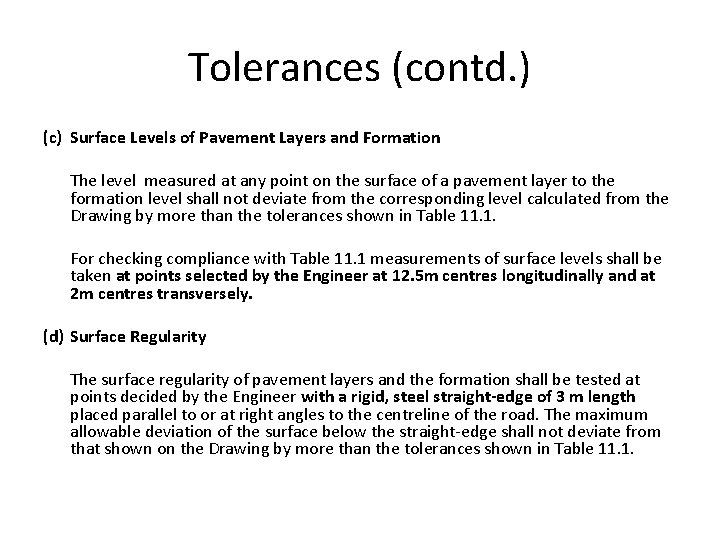 Tolerances and Price Impacts Presented by Er Bhagawan