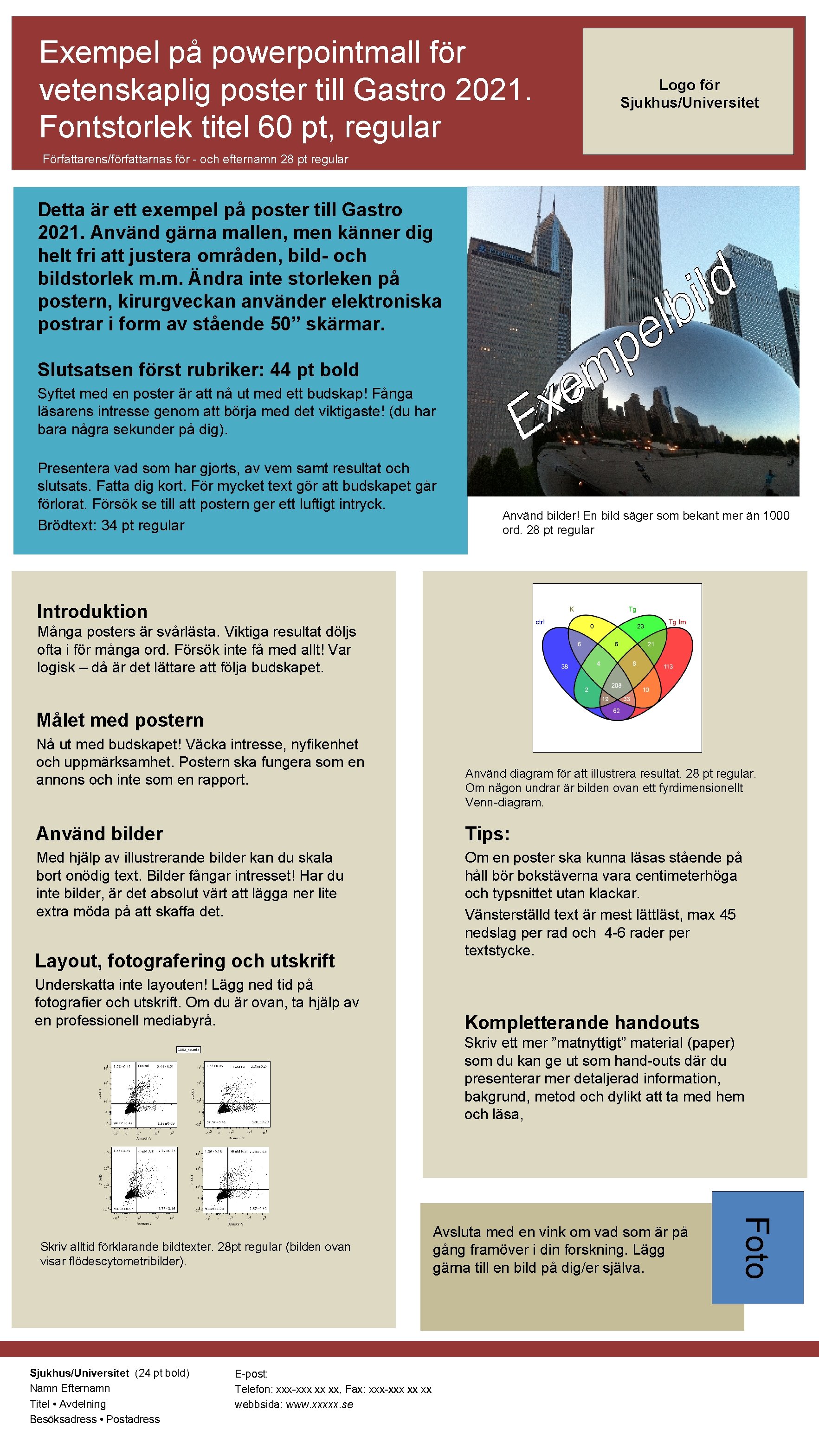 Exempel p powerpointmall fr vetenskaplig poster till Gastro