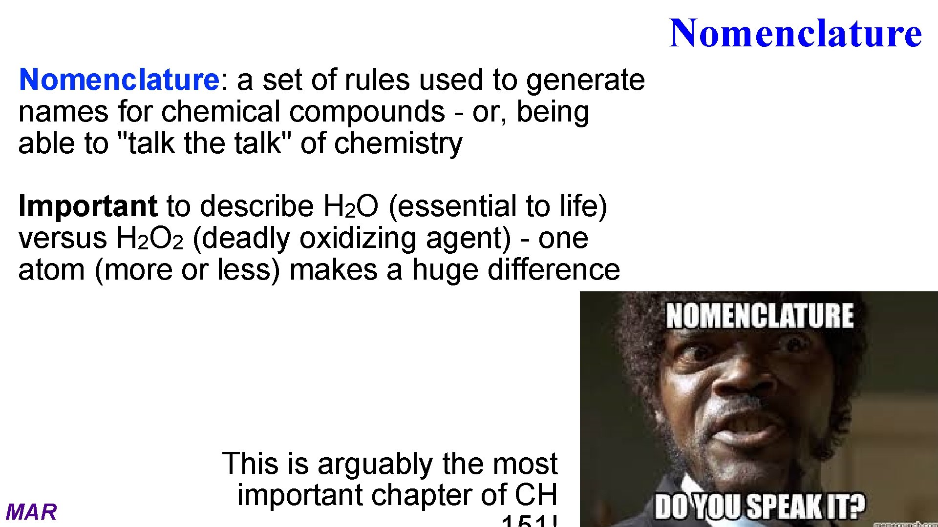 Chemistry 151 Basic Chemistry Chapter 3 Part I