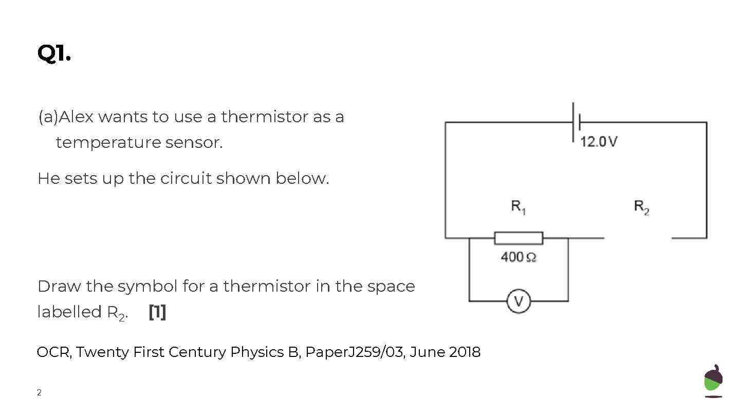 Combined Science Physics Key Stage 4 Electricity Thermistors