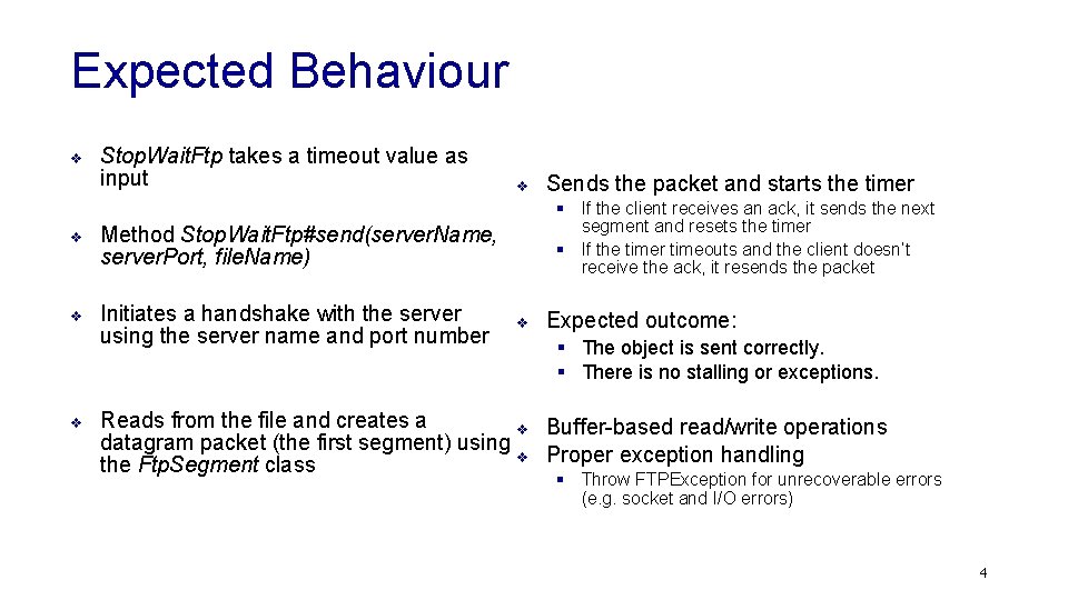 CPSC 441 Assignment 4 Discussion Department of Computer