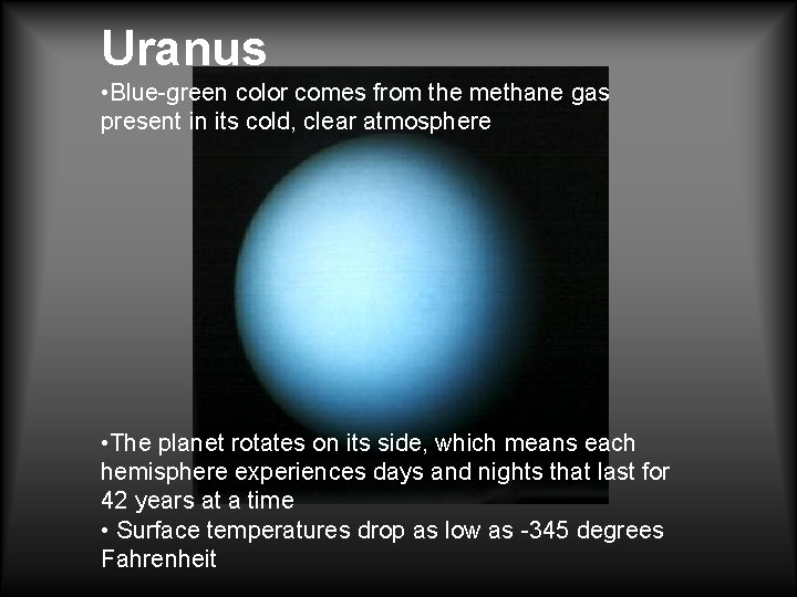 Our Solar System The heavens declare the glory