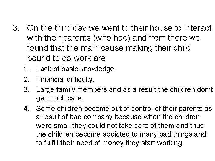 Child labour Introduction about the project This project