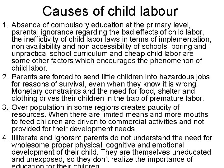 Child labour Introduction about the project This project