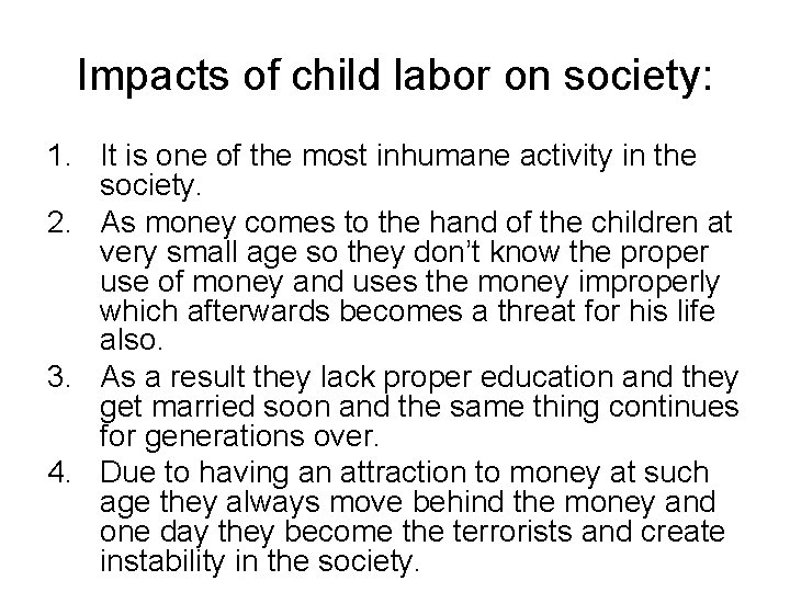 Child labour Introduction about the project This project