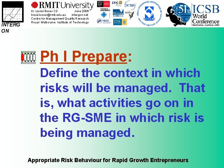 INTERG ON Dr Lionel Boxer CD June 2006