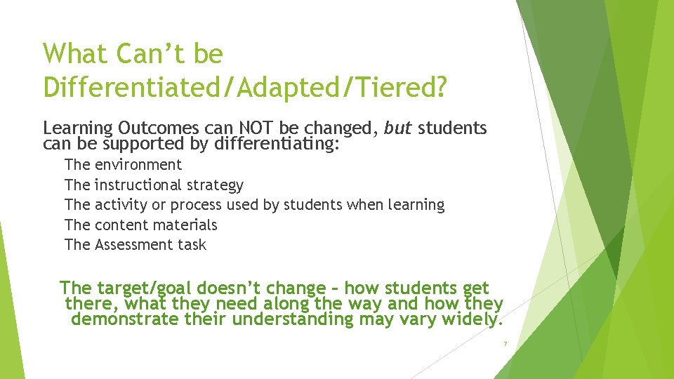 Planning Tiered Instruction Facilitated by Cheryl Erlandson April