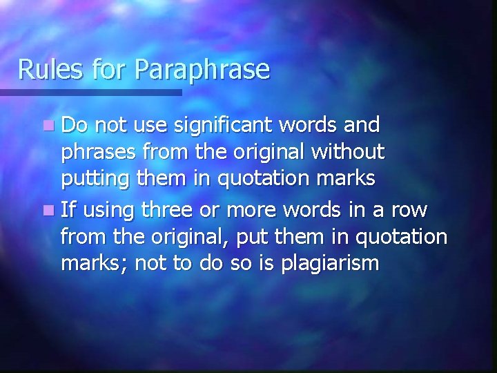 Quotation Paraphrase Summary Plagiarism How to Properly Use