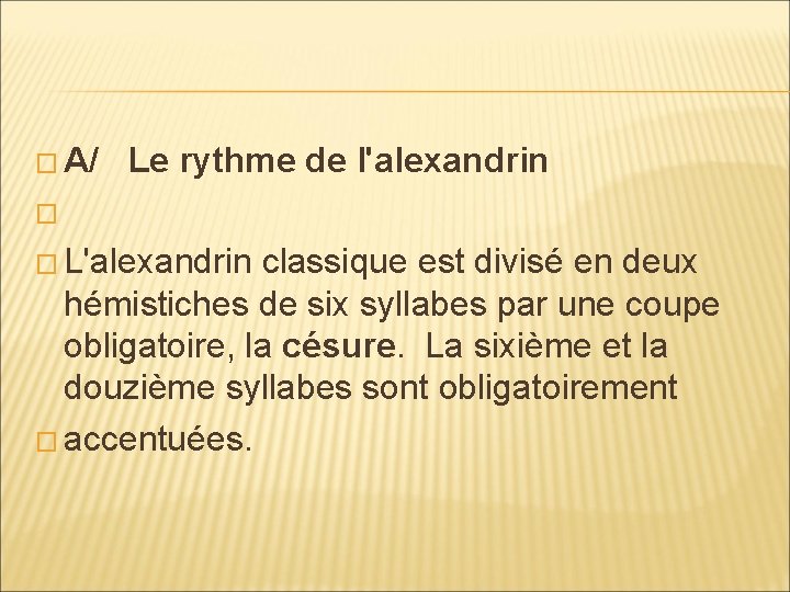 LA STRUCTURE DUN POME 1 LA MESURE A