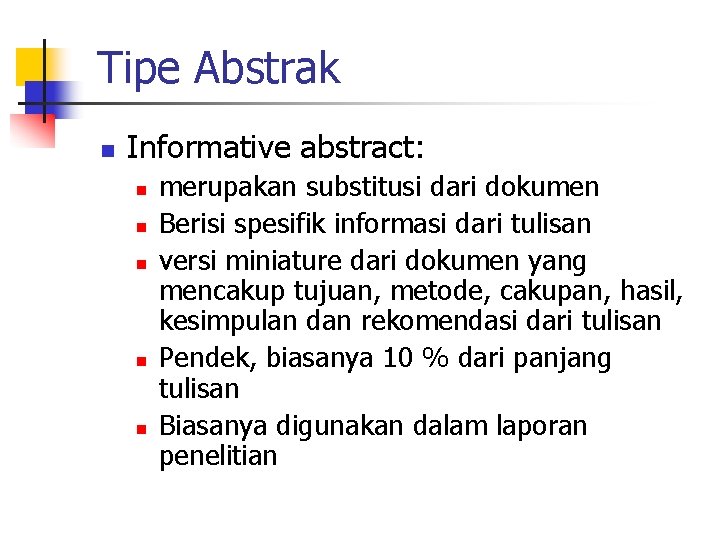 Abstrak n n Menurut American National Standards Institute