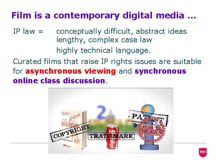 The IP Film Club Asynchronous Synchronous IP Law