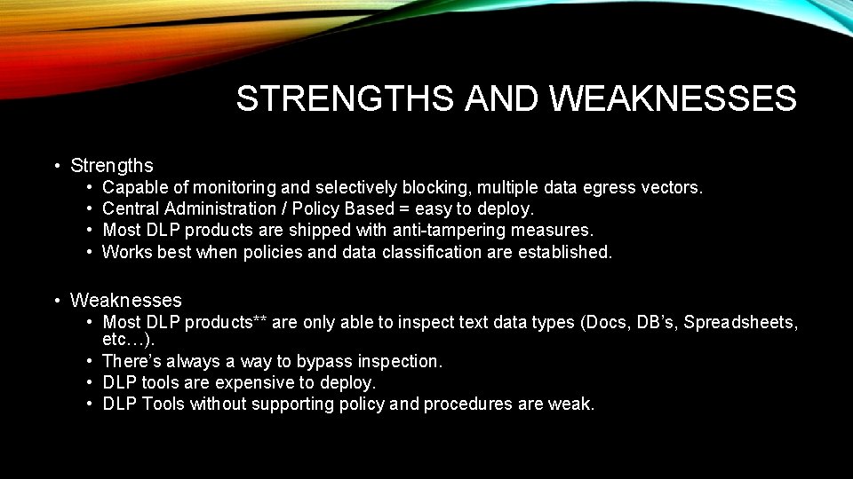 DATA LOSS PREVENTION DLP MAKING IT WORK by