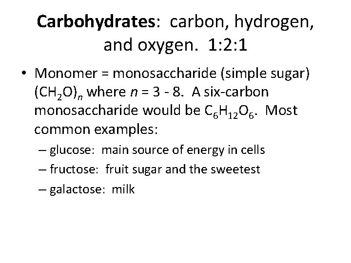Ch 3 2 Molecules of Life Macromolecules Carbohydrates