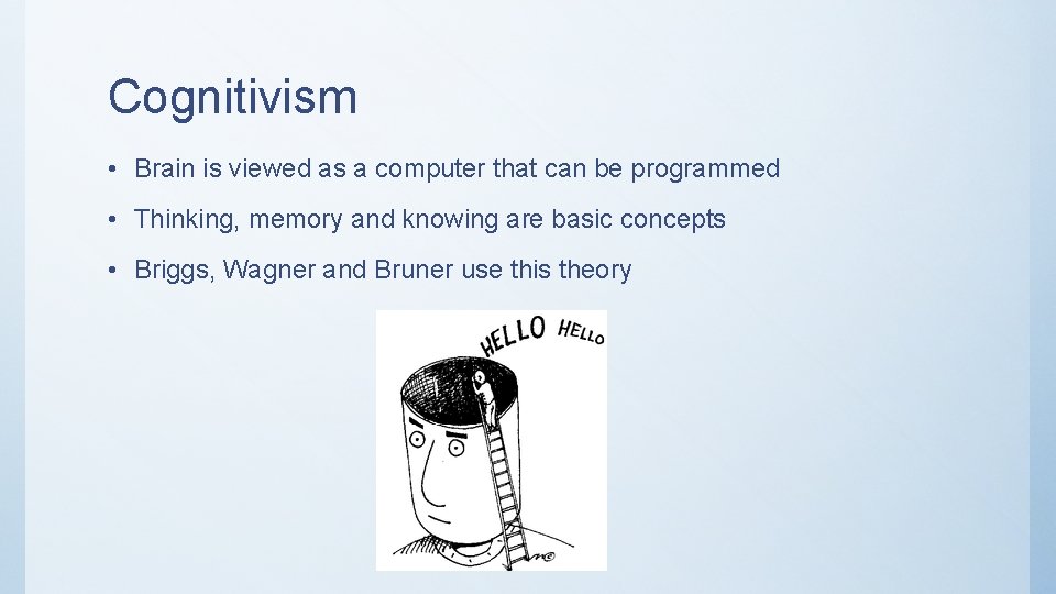 Current Learning Theories Mariah Sappington Ideas based on