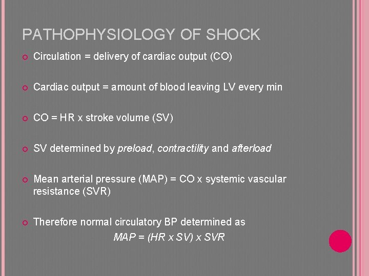 ASSESSMENT CIRCULATORY SHOCK SDMH EMC 2015 OBJECTIVES Understand