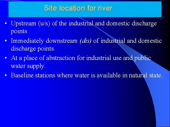 Collection of Water and Wastewater Samples Learning objectives