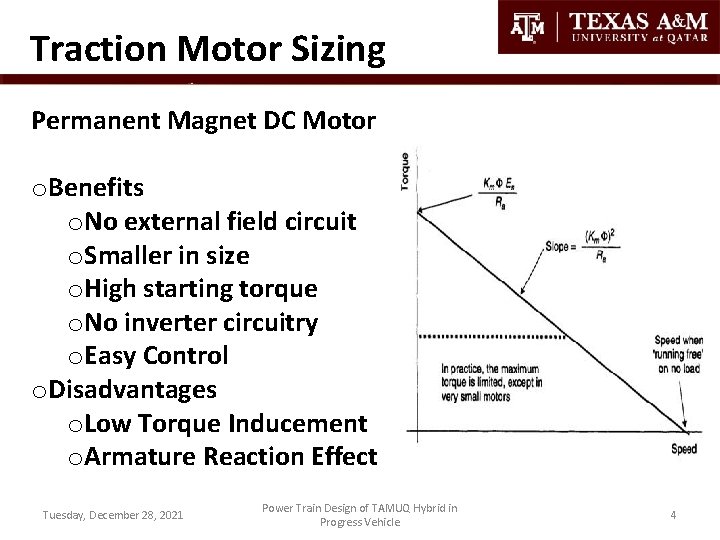 Designing the Power Train of TAMUQ Formula Hybrid