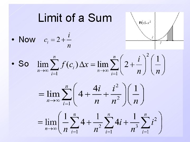 The Area Question and the Integral Lesson 6