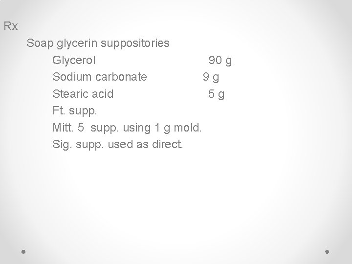 Suppositories part 2 The fatty bases The most