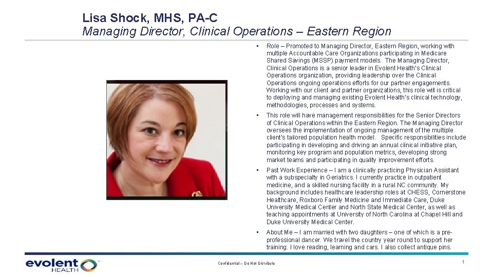 Lisa Shock MHS PAC Managing Director Clinical Operations