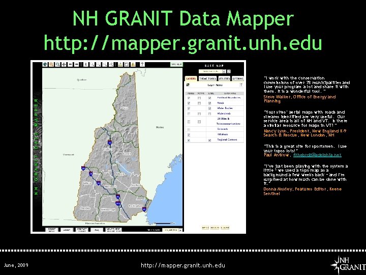 Using the NH GRANIT Data Mapper for Local