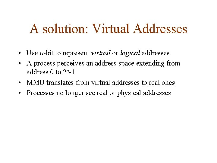 Paging Memory Partitioning Troubles Fragmentation Need for ...