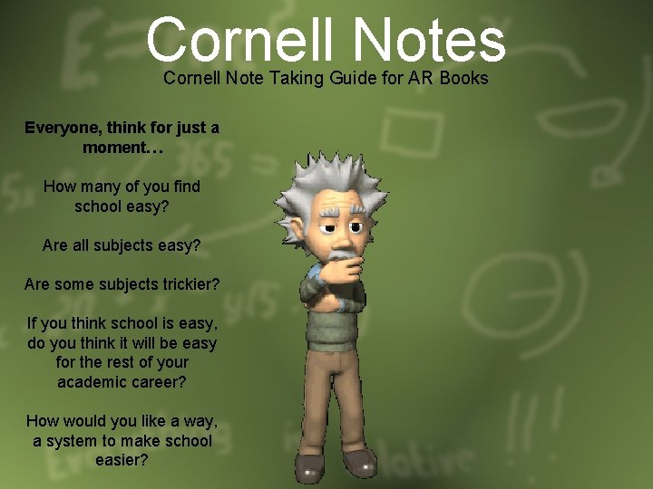 Cornell Notes Cornell Note Taking Guide for AR