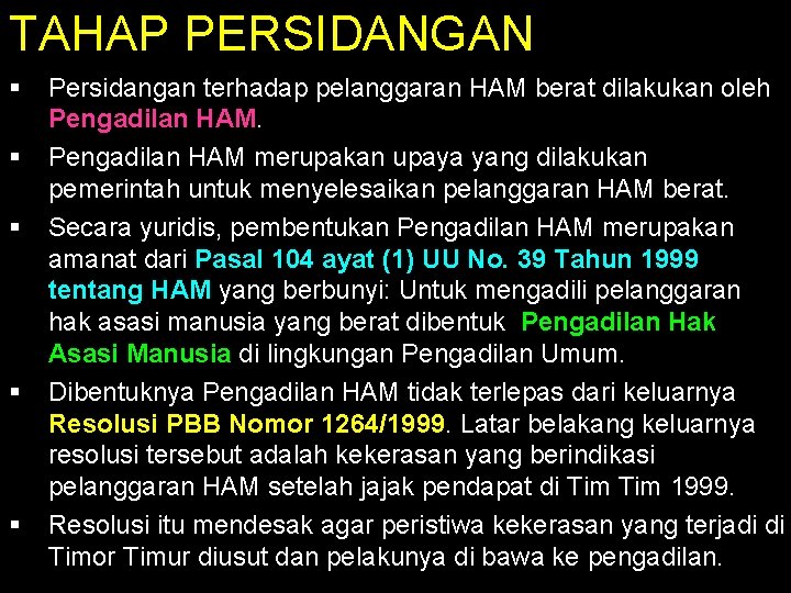 MEKANISME PERADILAN HAM DALAM MENANGANI PELANGGARAN HAM BERAT