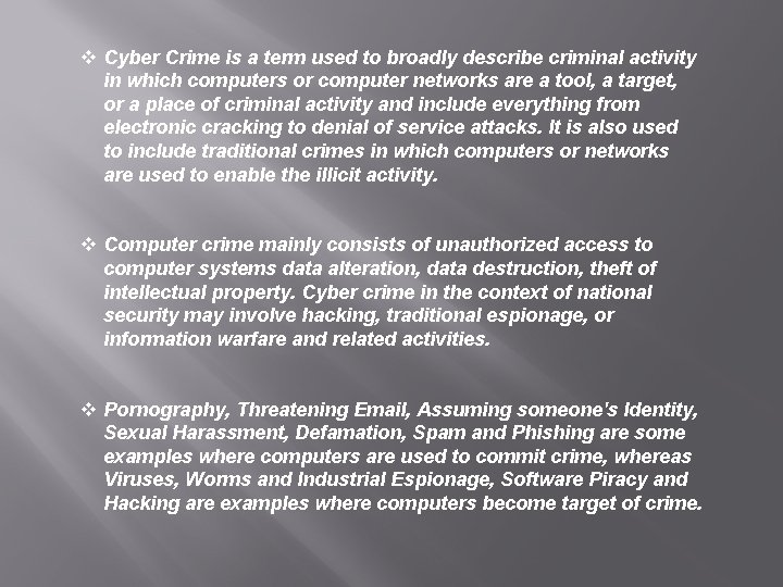 ABSTRACT INTRODUCTION DEFINITION CYBER CRIME VARIANT INDIA CRIME