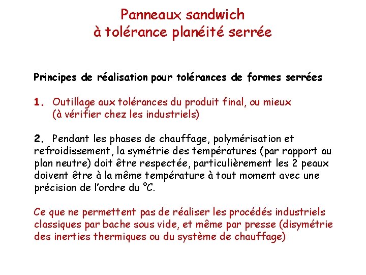 Panneaux sandwich tolrance planit serre Chambres Tracking bras