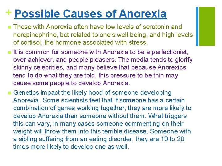 Anorexia Nervosa Power Point By Tyiana Combs Remy