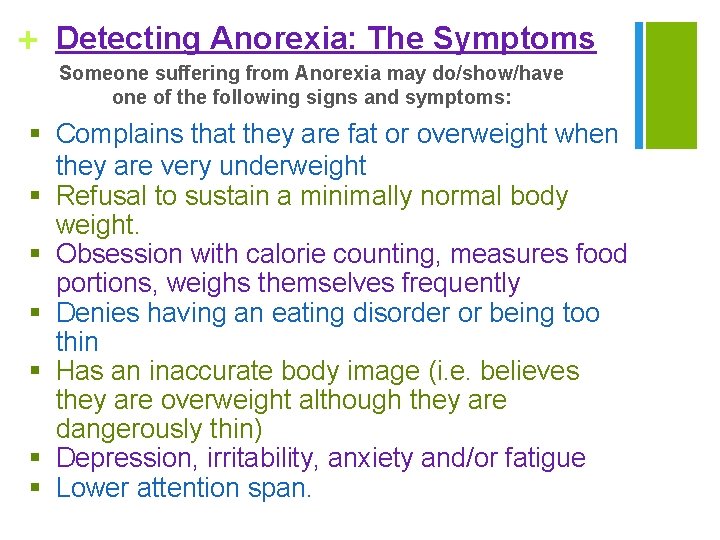 Anorexia Nervosa Power Point By Tyiana Combs Remy