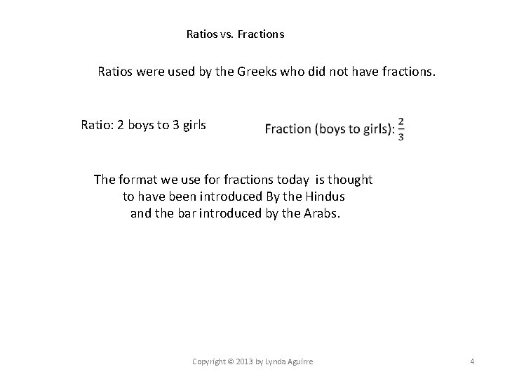 Fractions and Rational Numbers Concepts and Definitions Copyright
