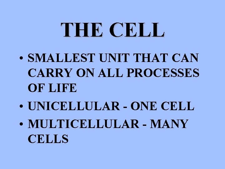 Cell Theory Chapter 3 Biology Mr Gilbertson Hookes