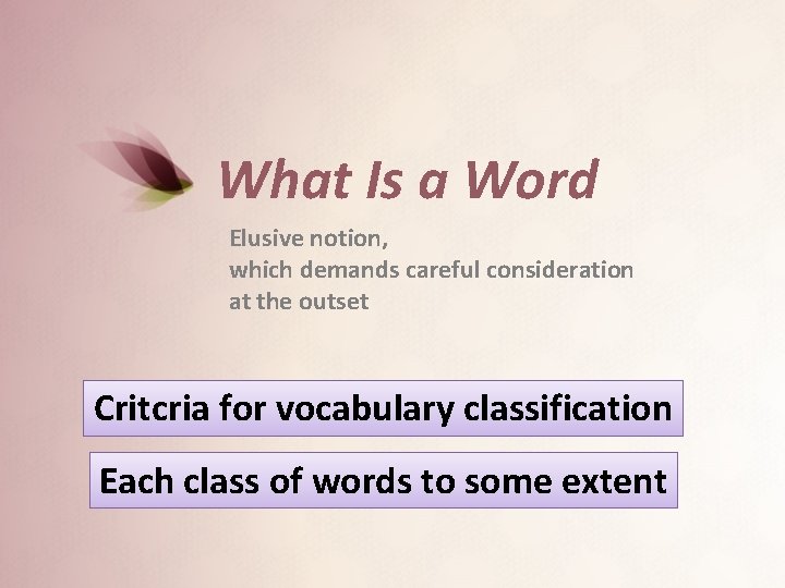 Morphology and Lexicology 1003504 8 Basic concepts of