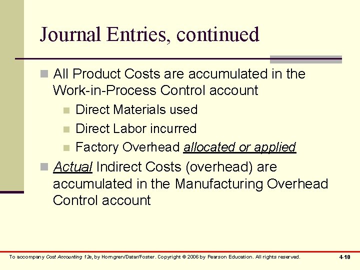 CHAPTER 4 Job Costing Basic Costing Terminology n