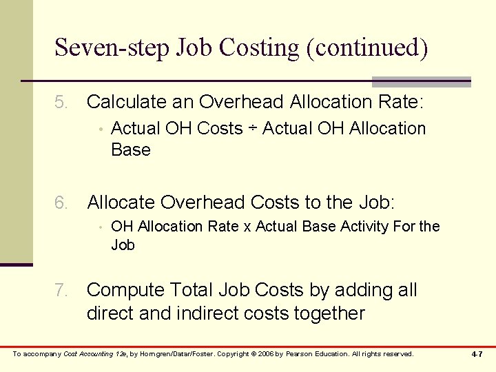 CHAPTER 4 Job Costing Basic Costing Terminology n