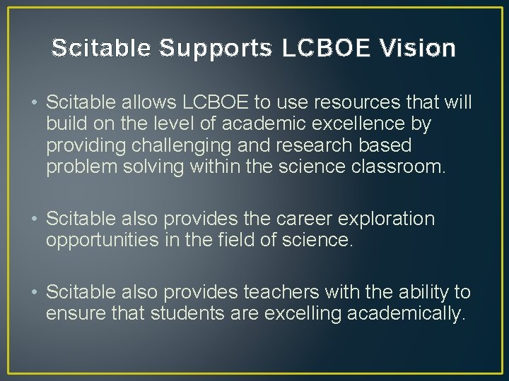 SCITABLE Casey Allen ITEC 7445 Dr Goetzel April