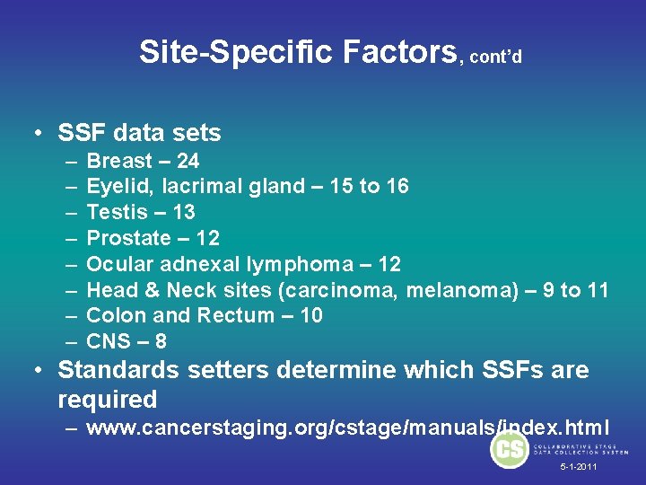 Getting Specific About SiteSpecific Factors Part I Section