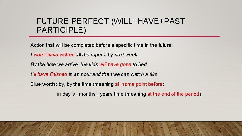 TENSES REVIEW ALEVEL BACHILLERATO PRESENT TENSE There are